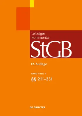 Strafgesetzbuch: StGB Leipziger Kommentar | Buch